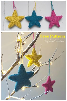 8 3D Star Ornament Free Knitting Pattern - Page 2 of 2