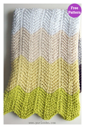 Chevron Baby Blanket Free Knitting Pattern