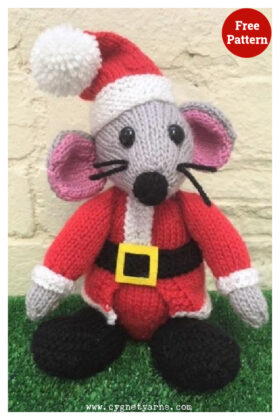 10 Christmas Mouse Free Knitting Pattern