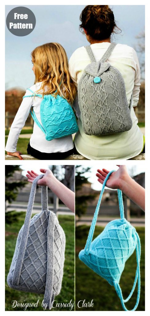 Treasure Backpack Free Knitting Pattern