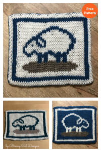 Sheep Coaster Free Knitting Patterns