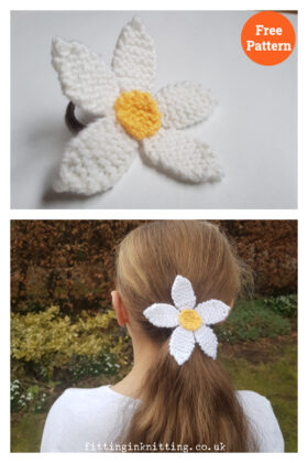 Daisy Flower Free Knitting Pattern