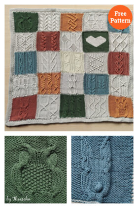 Sampler Afghan Blanket Free Knitting Pattern