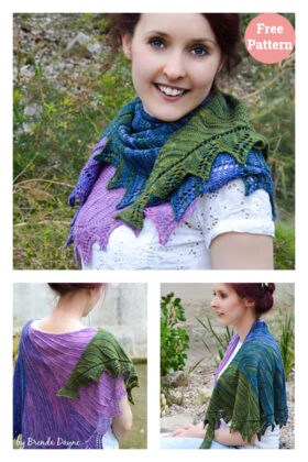 8 Crescent Shaped Shawl Free Knitting Pattern