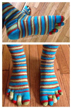 Basic Toe Socks Free Knitting Pattern