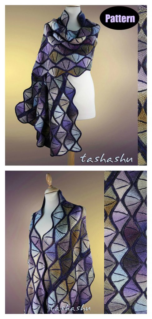 Stained Glass Shawl Knitting Pattern