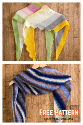 10+ Triangle Garter Stitch Scarf Shawl Free Knitting Patterns
