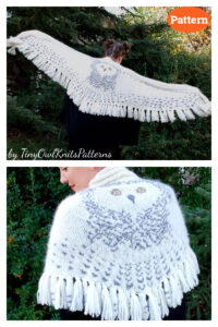 Hedwig Owl Wrap Knitting Pattern
