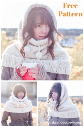 10+ Hooded Cowl Knitting Patterns Free and Paid