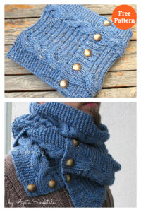 8 Cozy Button Cowl Free Knitting Pattern - Page 2 of 2