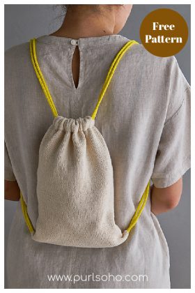 7 Drawstring Backpack Knitting Patterns