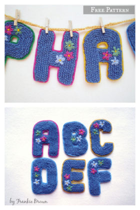 Alphabet Letter Knitting Pattern