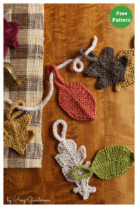 6 Fall Leaves Free Knitting Pattern