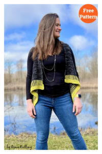 5 Waterfall Vest Free Knitting Pattern