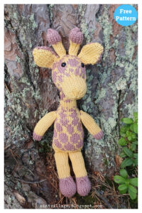 4 Giraffe Free Knitting Pattern