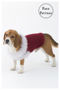 8 Christmas Dog Sweater Free Knitting Pattern