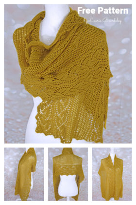 Dayflower Lace Stole Free Knitting Pattern