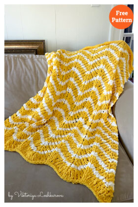Chevron Baby Blanket Free Knitting Pattern