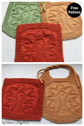 Thanksgiving Turkey Dishcloth Free Knitting Pattern