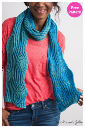Marilee Brioche Scarf Free Knitting Pattern