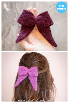 9 Simple Love Bow Free Knitting Patterns