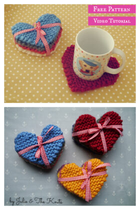 8 Heart Coaster Knitting Patterns