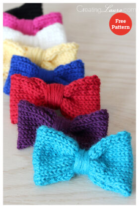 9 Simple Love Bow Free Knitting Patterns - Page 2 of 2