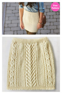 Cable Skirt Free Knitting Patterns