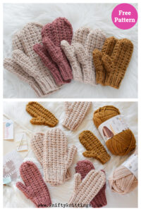 Waffle Stitch Mittens Free Knitting Pattern