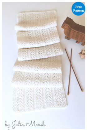 Birch Trees Scarf Free Knitting Pattern