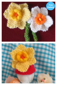 7 Daffodils Flower Knitting Patterns - Page 2 of 2