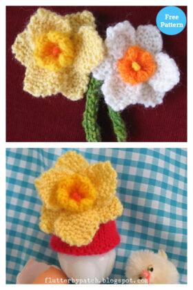 7 Daffodils Flower Knitting Patterns - Page 2 of 2