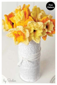 7 Daffodils Flower Knitting Patterns