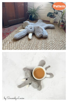 4 Animal Rug Knitting Patterns