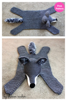4 Animal Rug Knitting Patterns