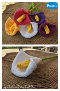 6 Calla Lily Flower Knitting Patterns