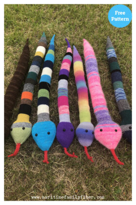 10+ Snake Stuffed Toy Knitting Patterns