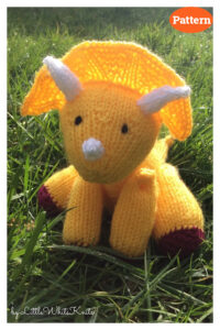 5 Triceratops Dinosaur Stuffed Toy Knitting Patterns