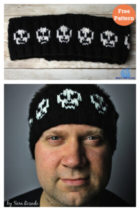 4 Skulls Headband Knitting Patterns