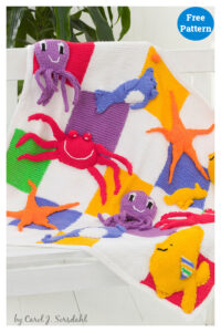Sea Creatures Throw Blanket Knitting Patterns