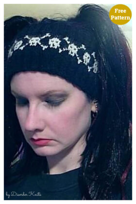 4 Skulls Headband Knitting Patterns