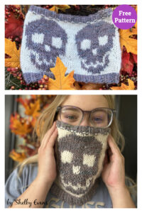 Spooky Skull Cowl Knitting Patterns