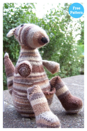 4 Kangaroo Toy Knitting Patterns