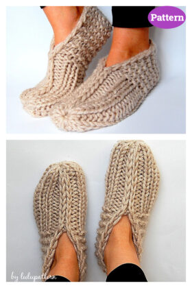 8 Chunky Slipper Socks Knitting Patterns - Page 2 of 2
