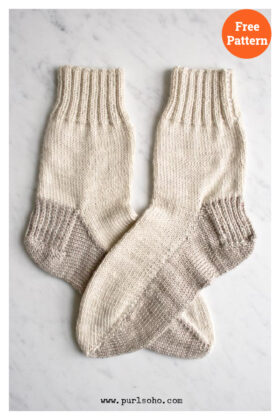 5 Flat Knit Socks Free Knitting Patterns