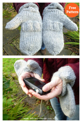 10 Flip Top Mittens Knitting Patterns