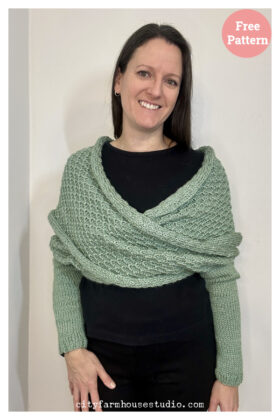 Wrap Sweater Scarf Free Knitting Pattern