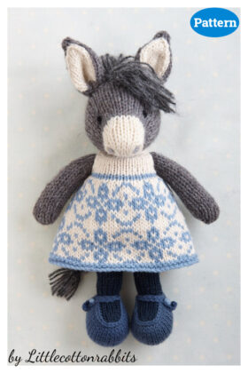 6 Stuffed Toy Donkey Knitting Patterns