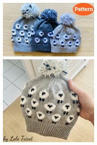 8 Sheep Beanie Hat Knitting Patterns