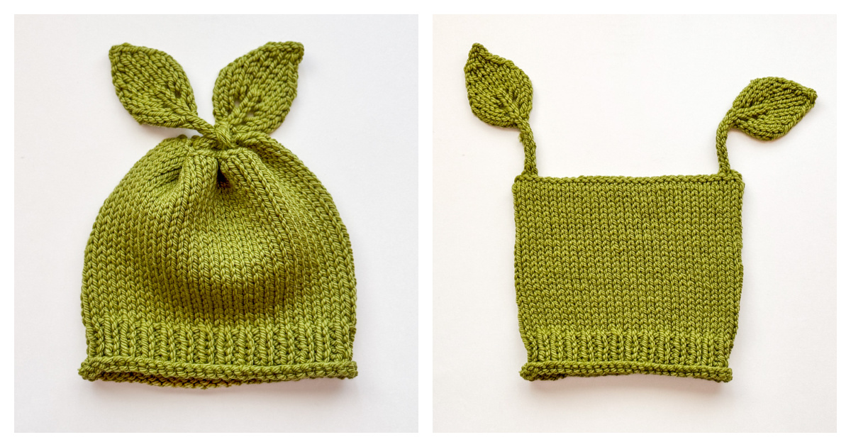 Petal and Leaf Hat Knitting Pattern